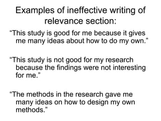 The research synthesis example g-lv_2003 | PPT