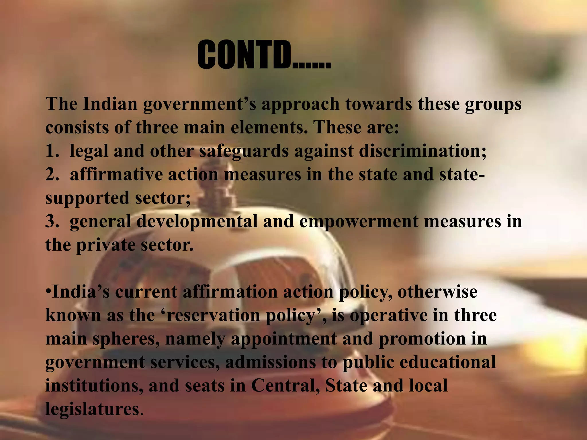 The reservation policies of india | PPTX