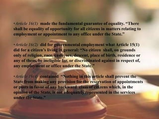 The reservation policies of india | PPTX