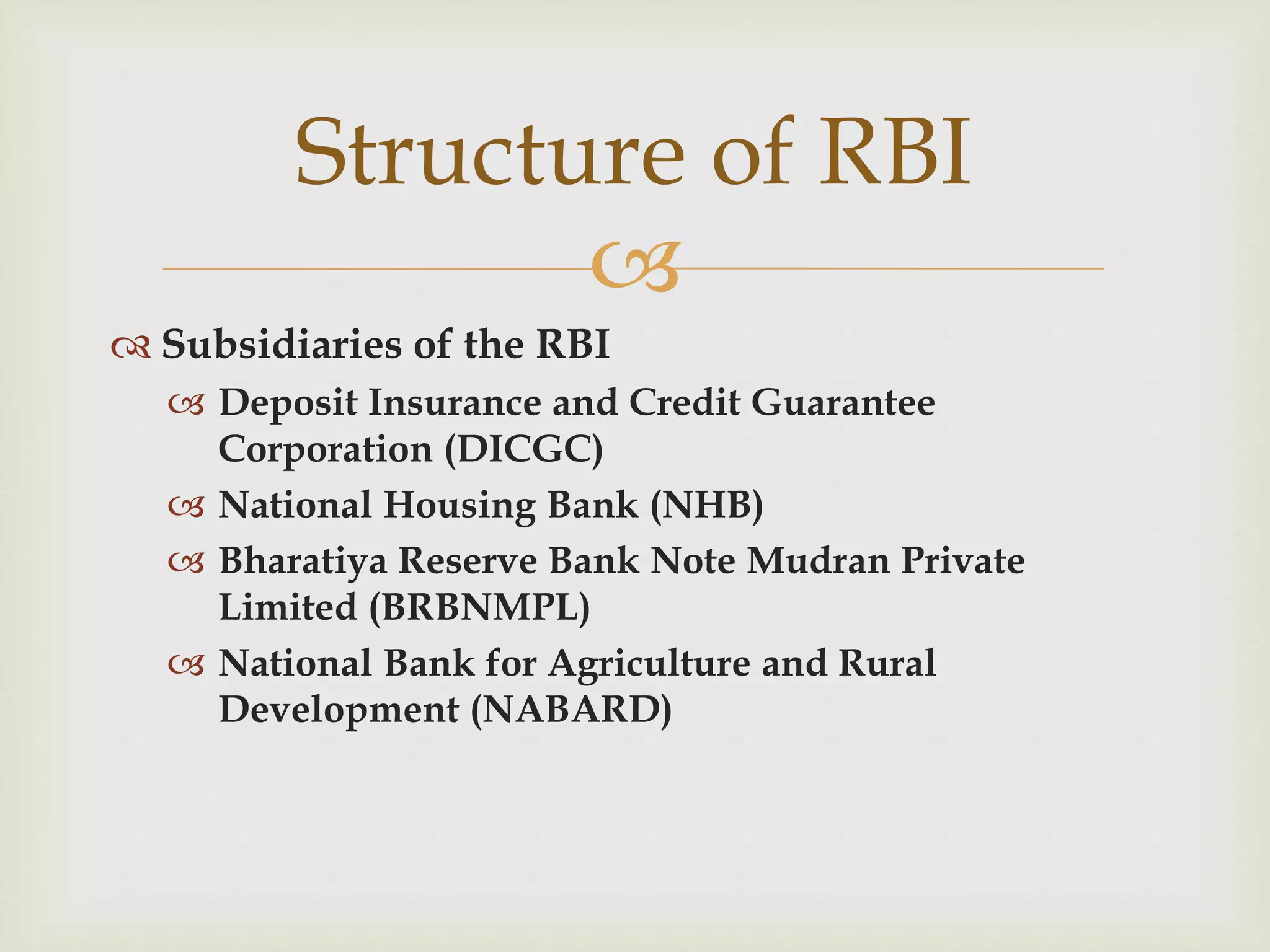 The reserve bank of india | PPTX