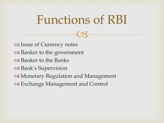 The reserve bank of india | PPTX