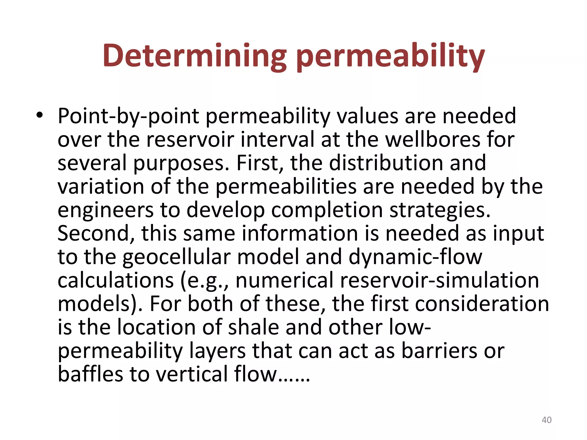 The reservoir (rock porosity and permeability) | PPTX