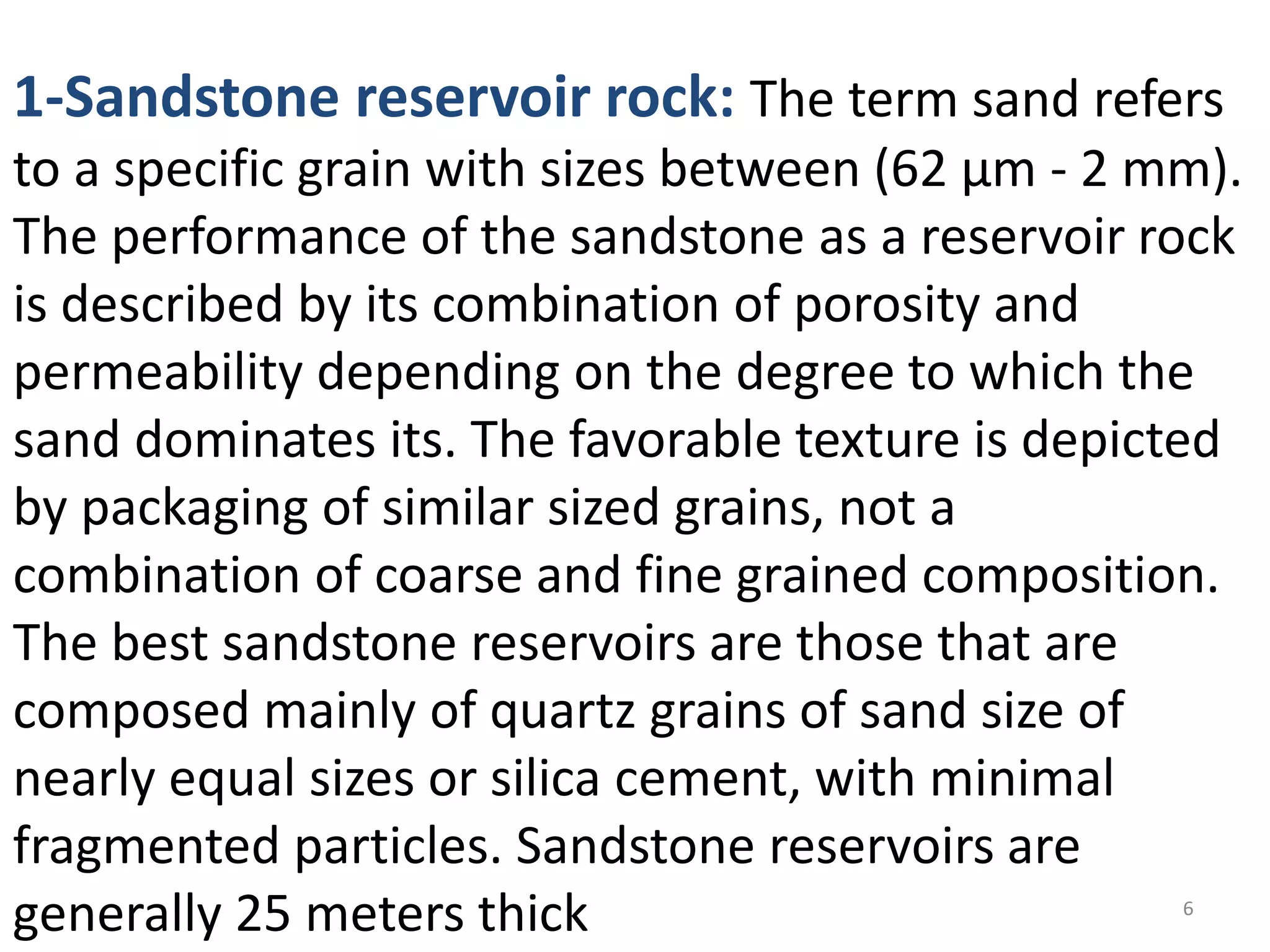 The reservoir (rock porosity and permeability) | PPTX