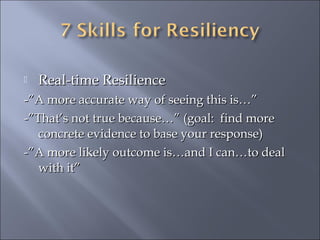 RWTC - The Resilience Factor | PPT