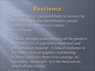 RWTC - The Resilience Factor | PPT