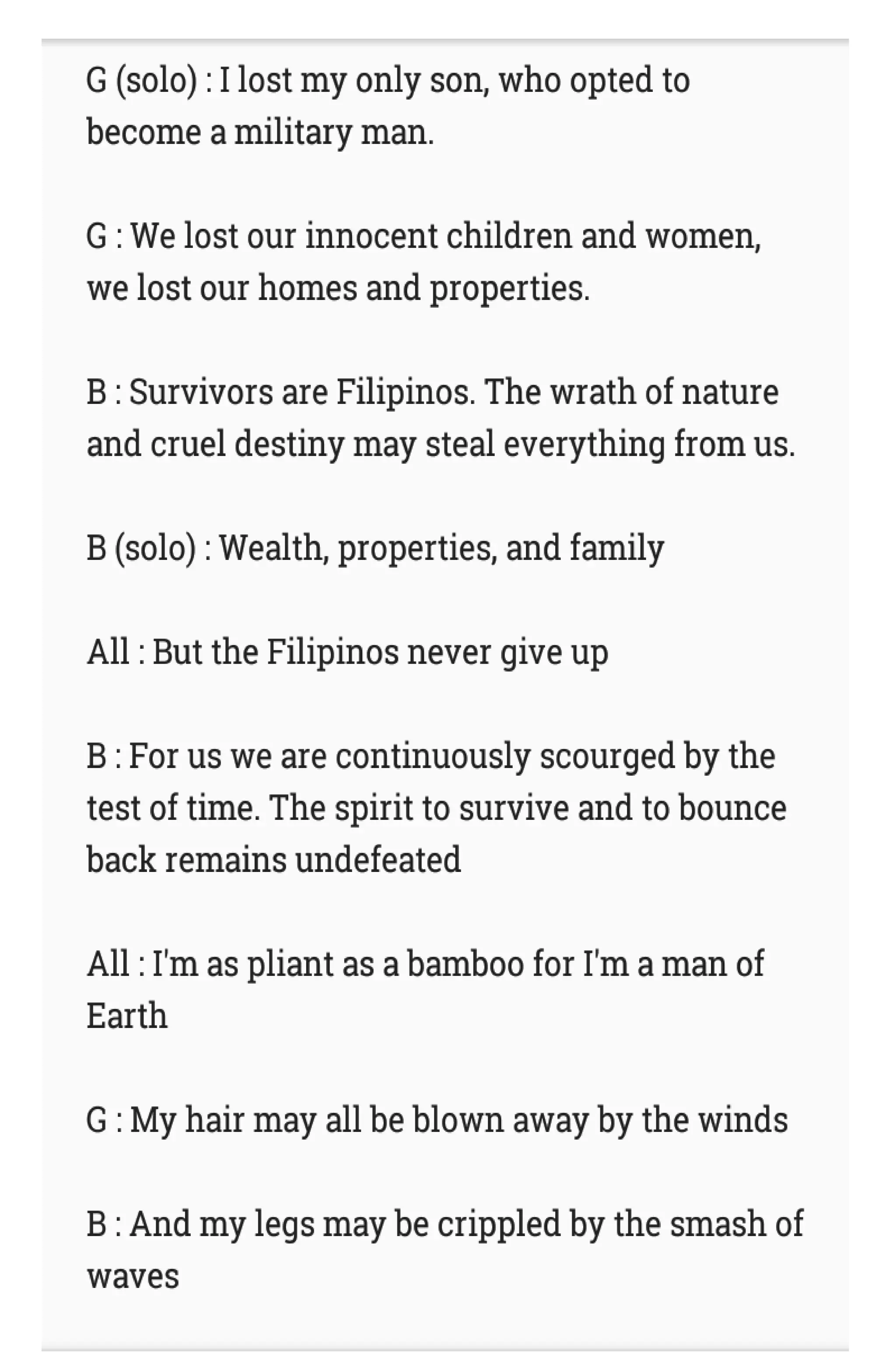 The resiliency of the filipino | DOCX