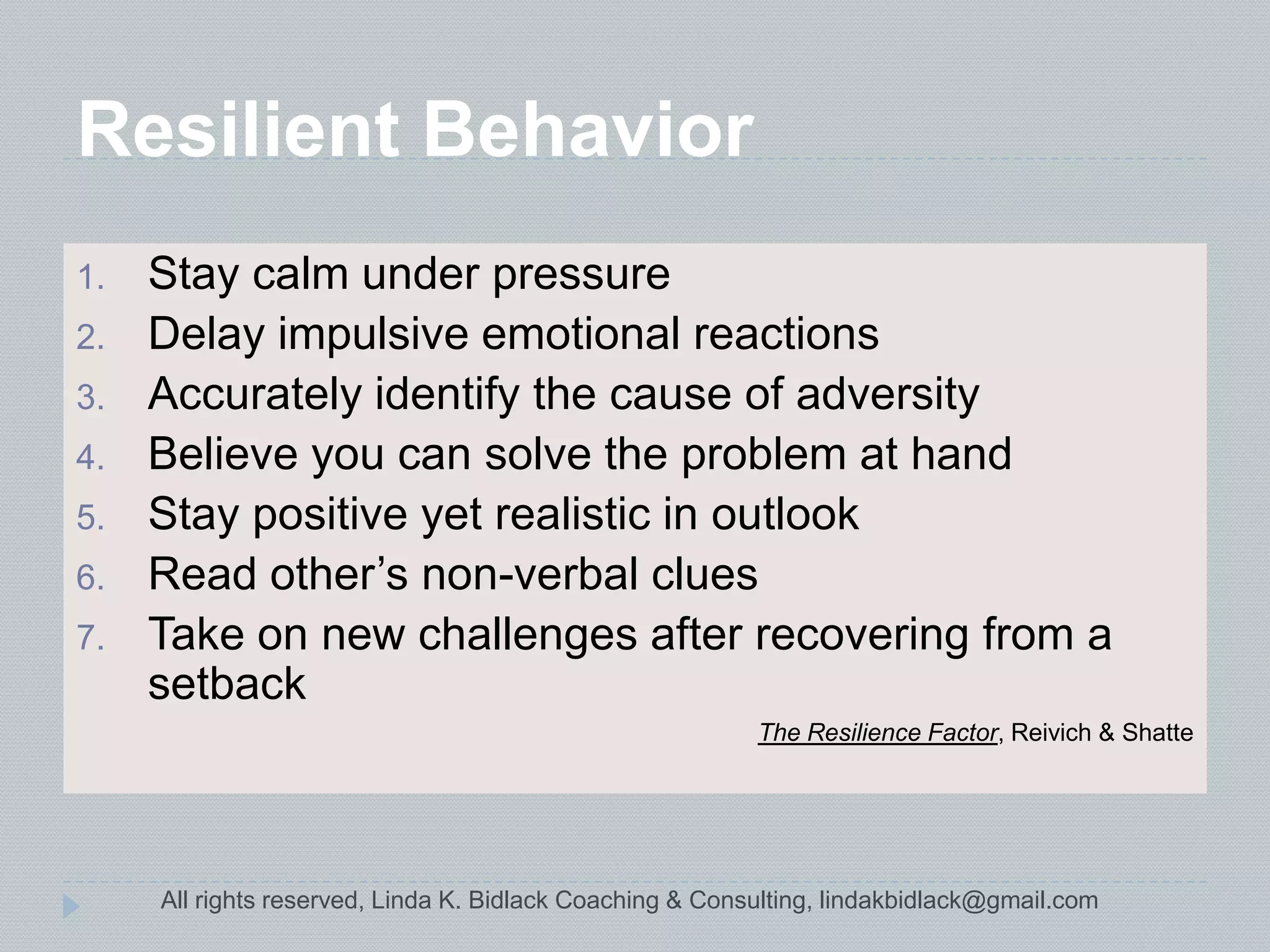 The Resilient Leader | PPTX