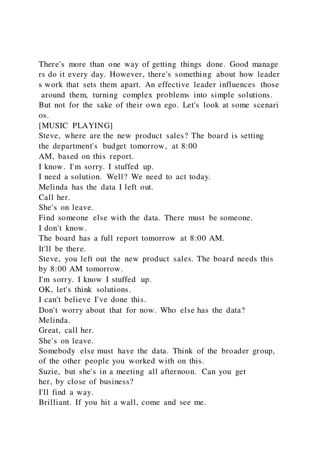 Theres more than one way of getting things done. Good managers do | PDF