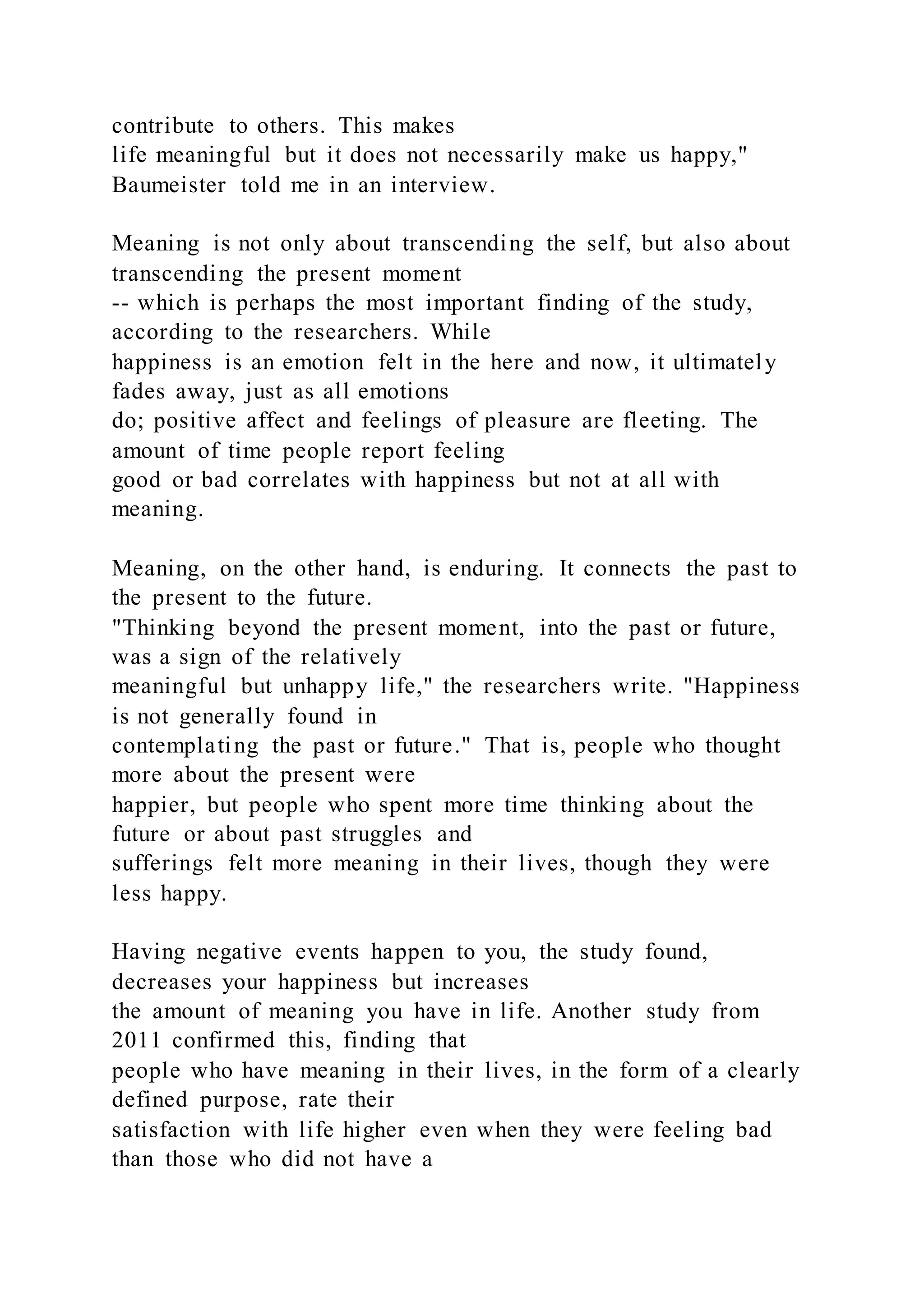 Theres more to life than being happy by emily esfahani sm | DOCX