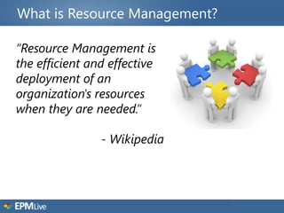 The Resource Management Life Cycle - Effective Planning for Maximum | PPTX
