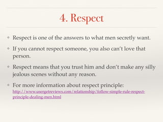 What Men Secretly Want Review – The Respect Principle | PDF | Dating ...