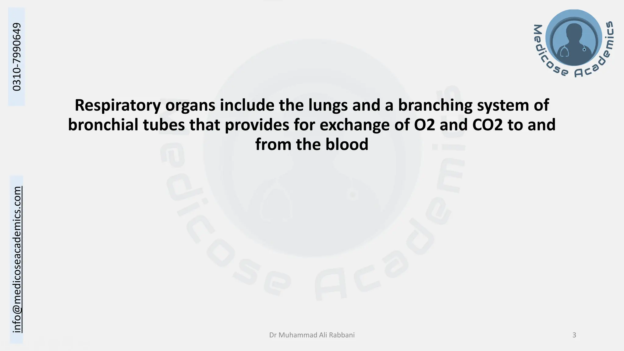 The Respiratory System - Medicose Academics | PPT