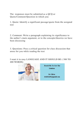 QCQ format for analyzing texts | PDF