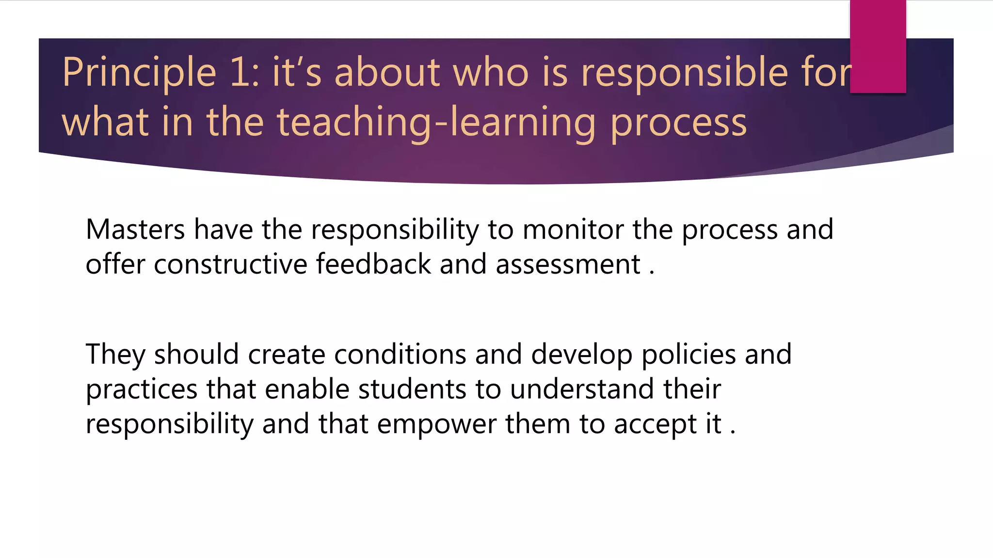 The responsibility for learning | PPTX