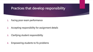 The responsibility for learning | PPTX