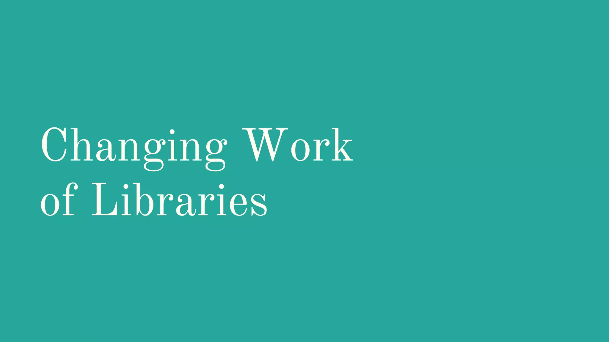 The Responsive Library Organization | PPTX