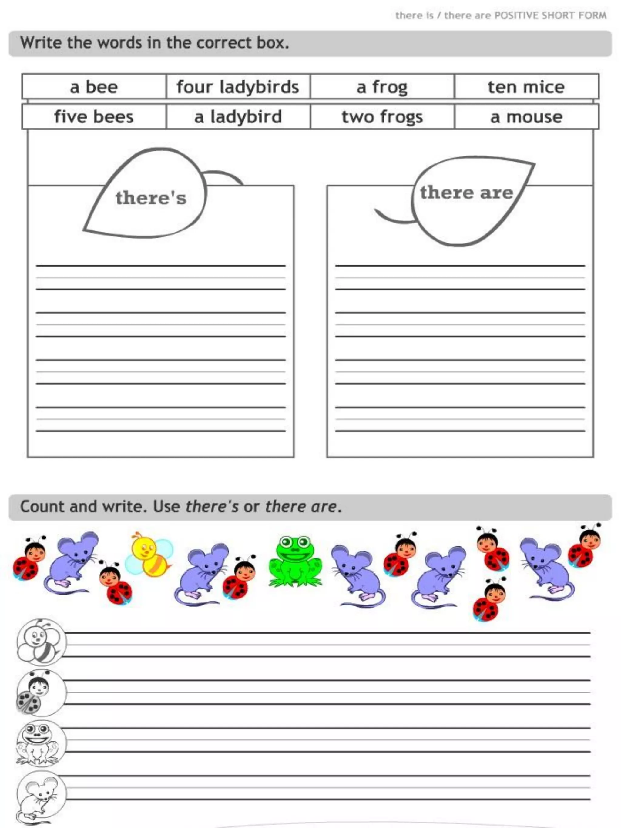 There's there are worksheet | PDF