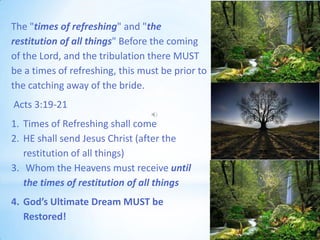 The restitution of all things by lora shipley | PPTX