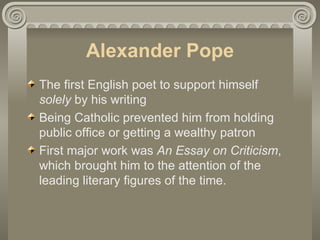 The Restoration And The 18th Century | PPT