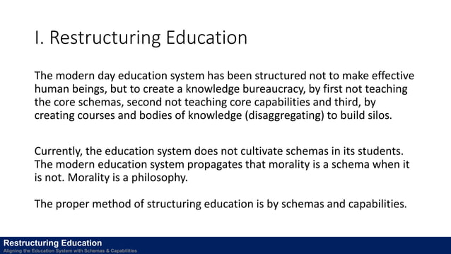 The Restructuring of Education | PPT
