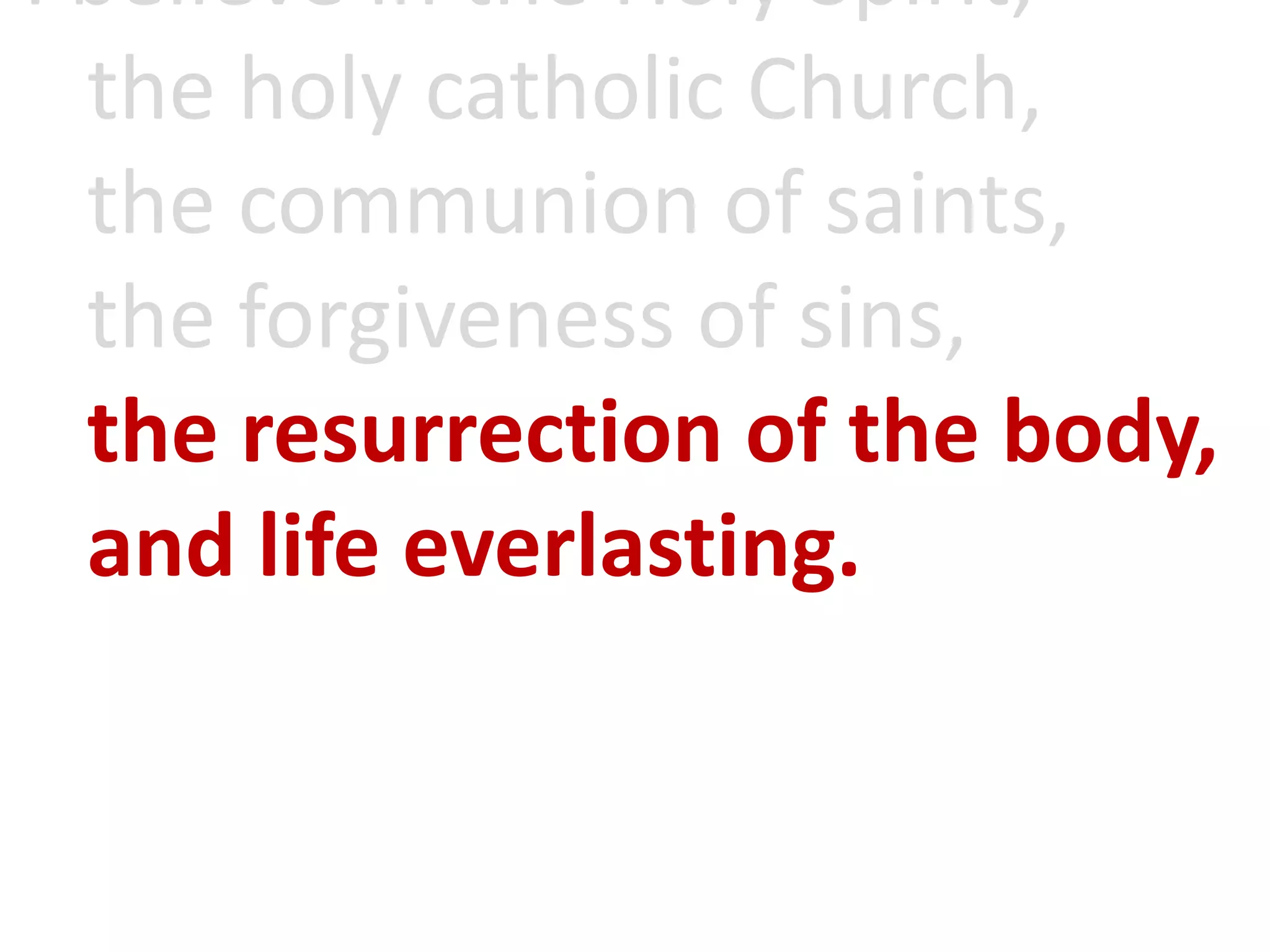 The resurrection body | PPTX