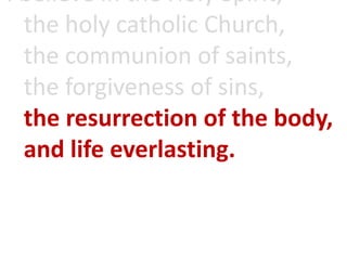 The resurrection body | PPTX