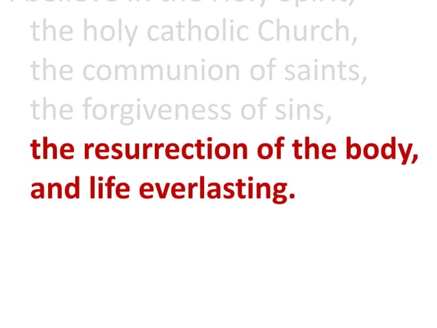 The resurrection body | PPTX