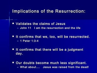 The Resurrection of Jesus: Power Point and Recording | PPT