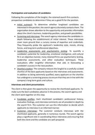 The Retained Executive Search Process — From Engagement To Onboarding | PDF
