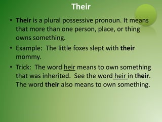 There, Their, and They're | PPTX