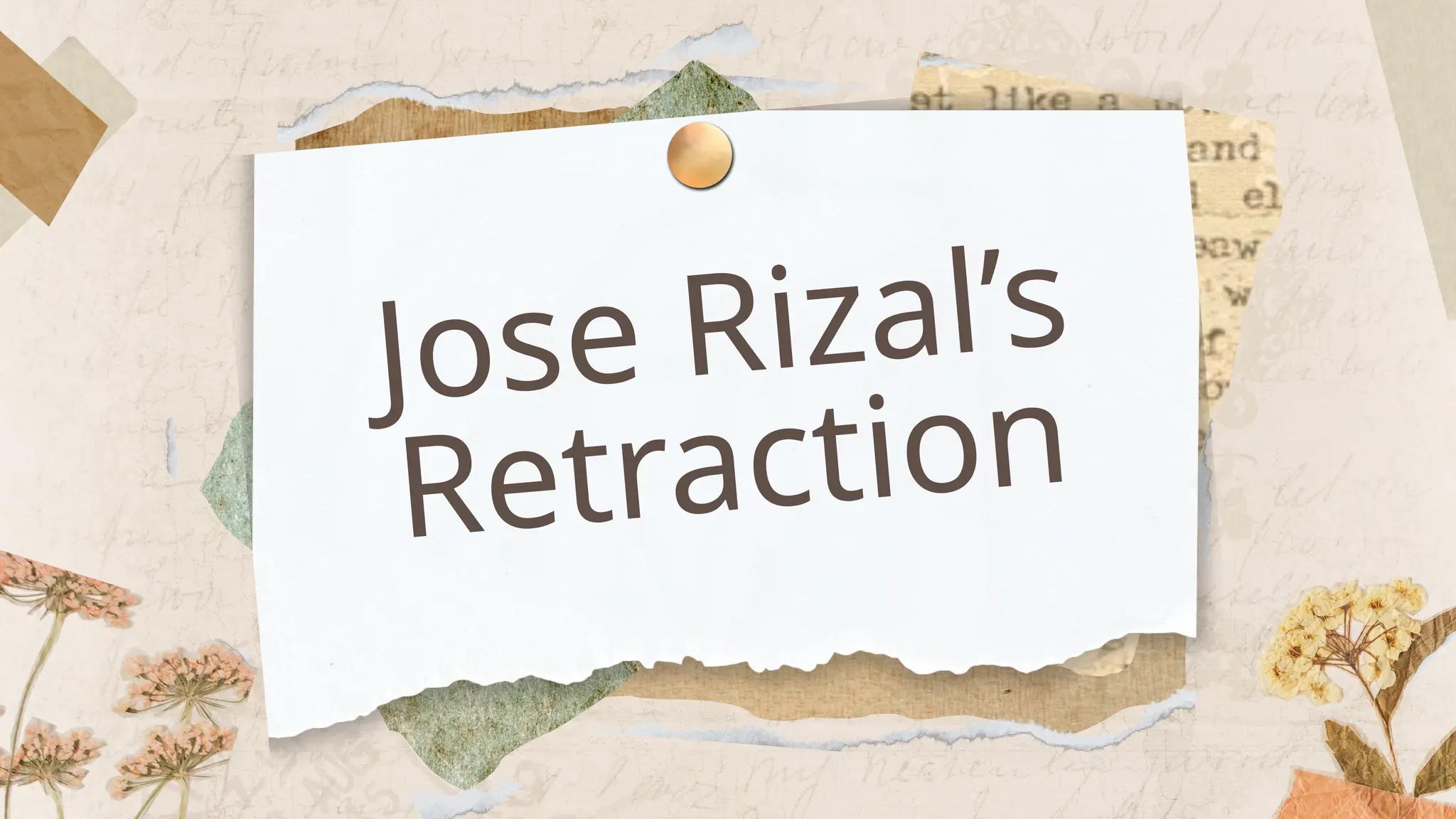 The retraction of rizal powerpoint presentation | PPTX