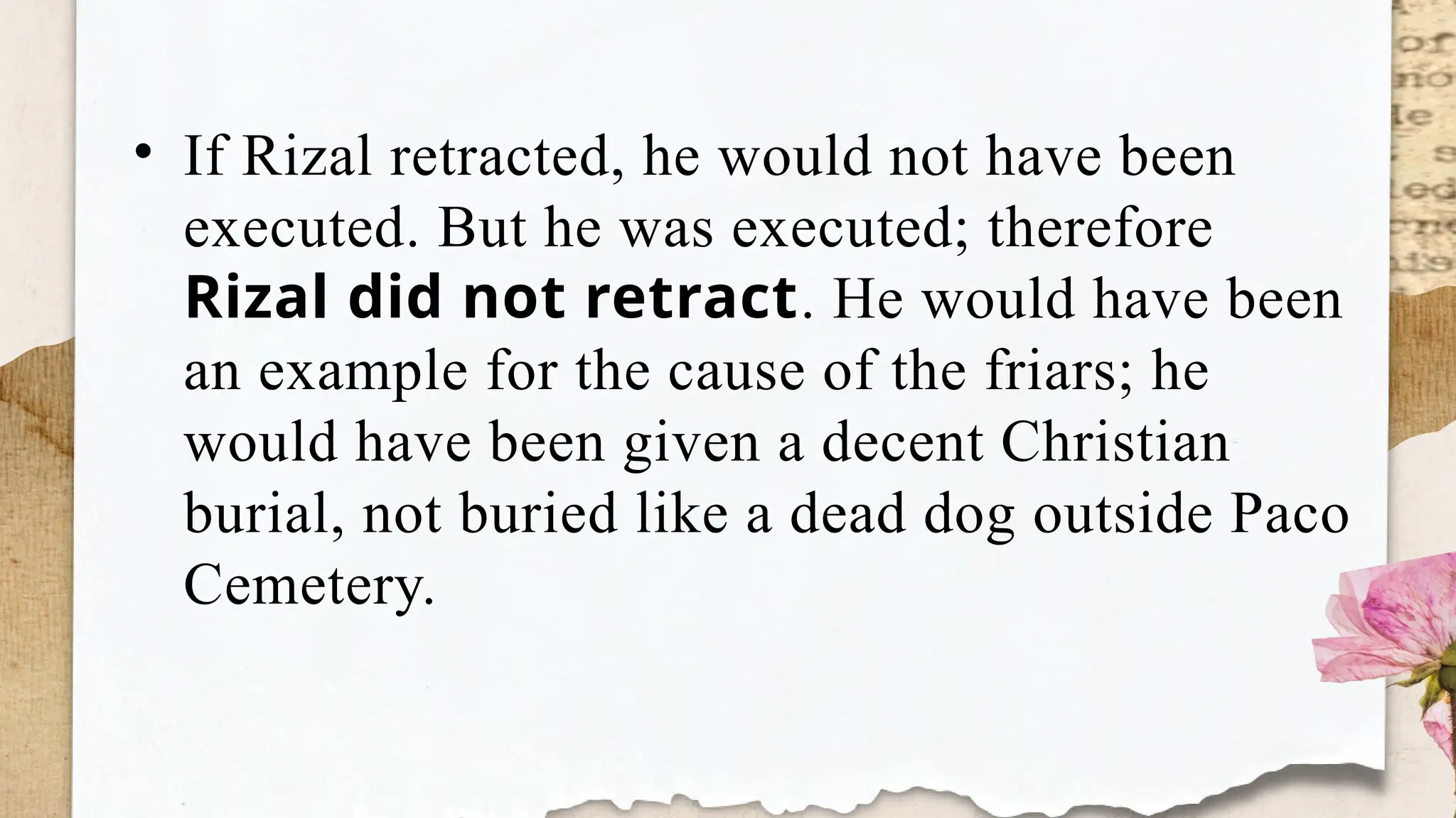 The retraction of rizal powerpoint presentation | PPTX