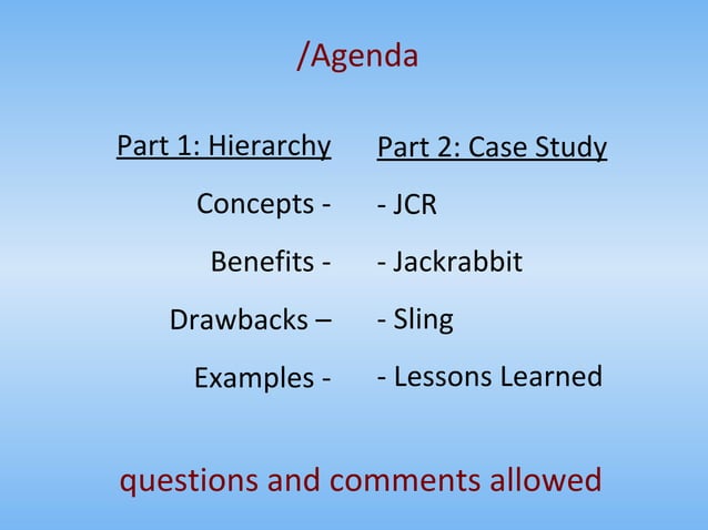 The return of the hierarchical model | PPT