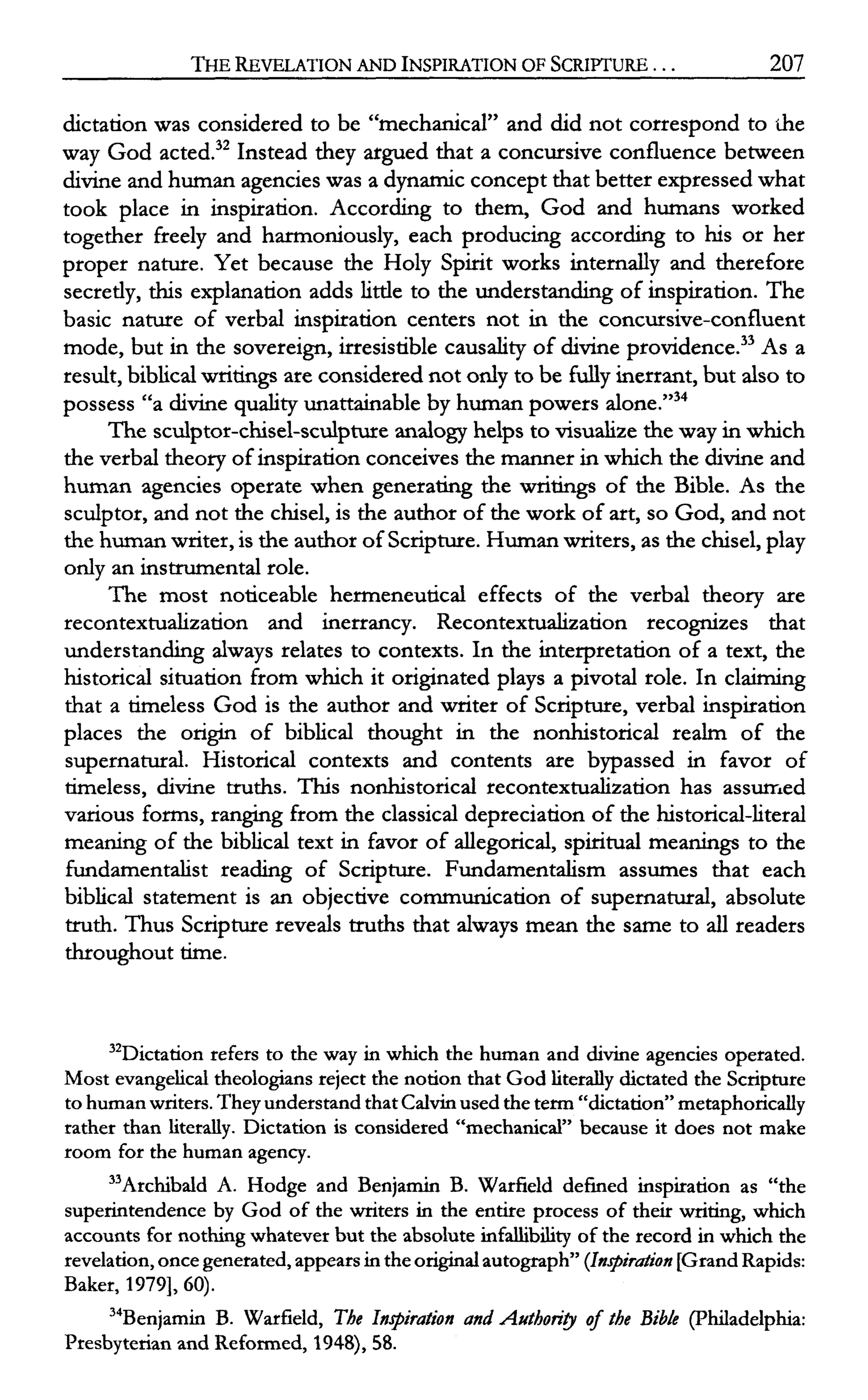 The revelation and inspiration of scripture in adventist theology, part ...