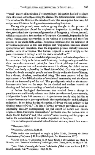 The revelation and inspiration of scripture in adventist theology, part ...