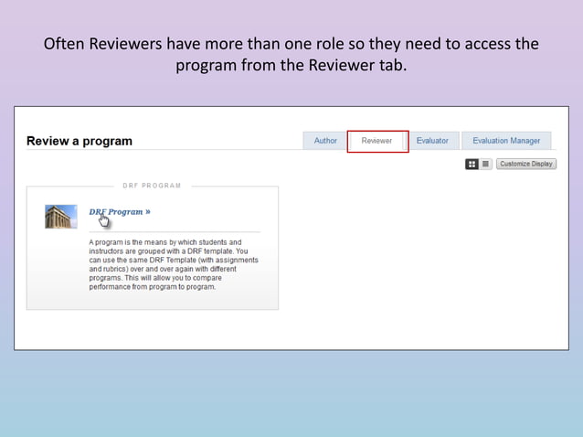 Reviewer role | PPTX