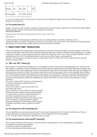 The review of blind dyeing the rft technique | PDF | Business | Business and Finance