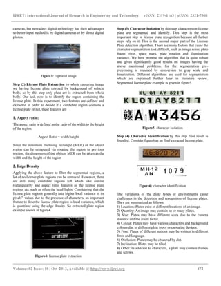 The review on automatic license plate recognition (alpr) | PDF | Cameras and Camcorders ...