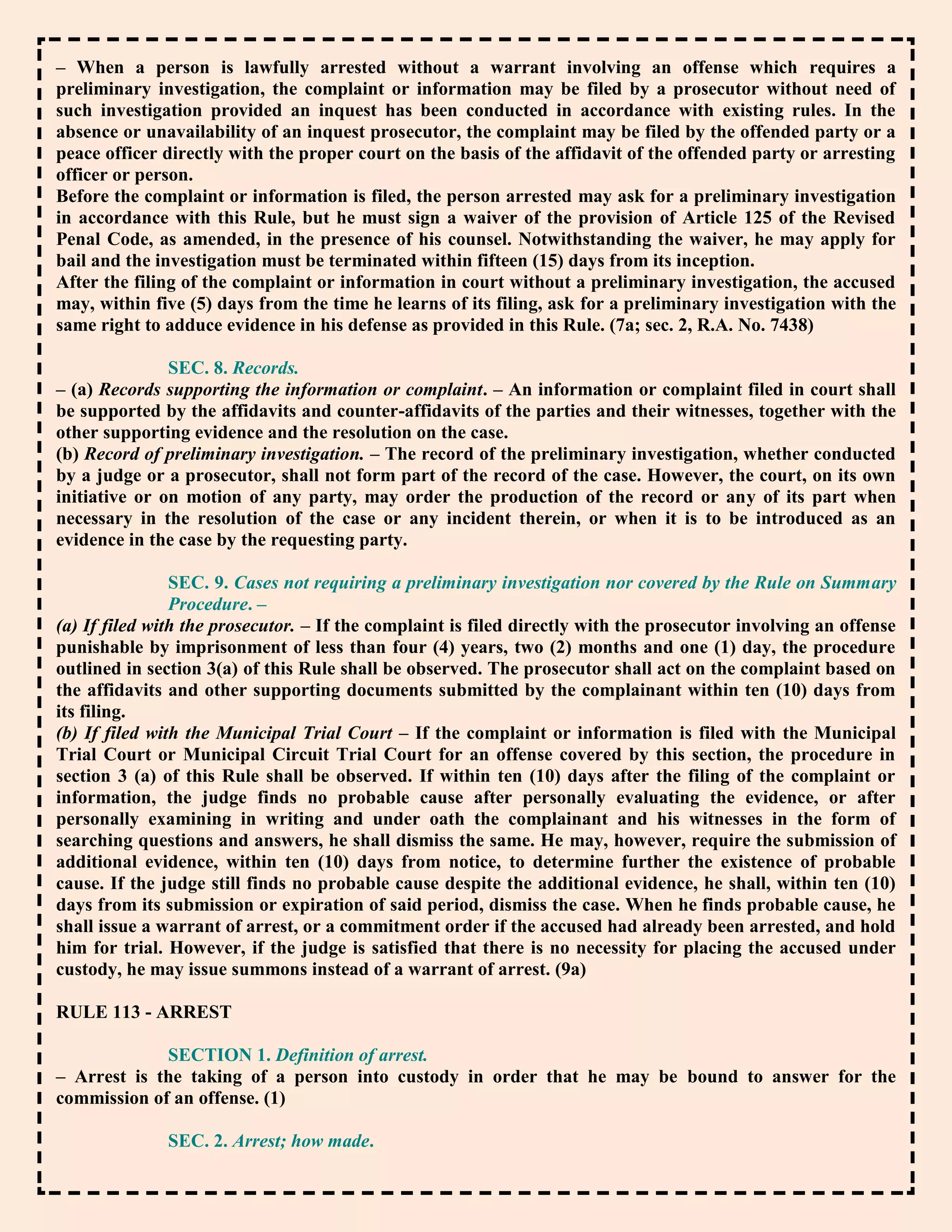 The revised rules of criminal procedure | DOCX