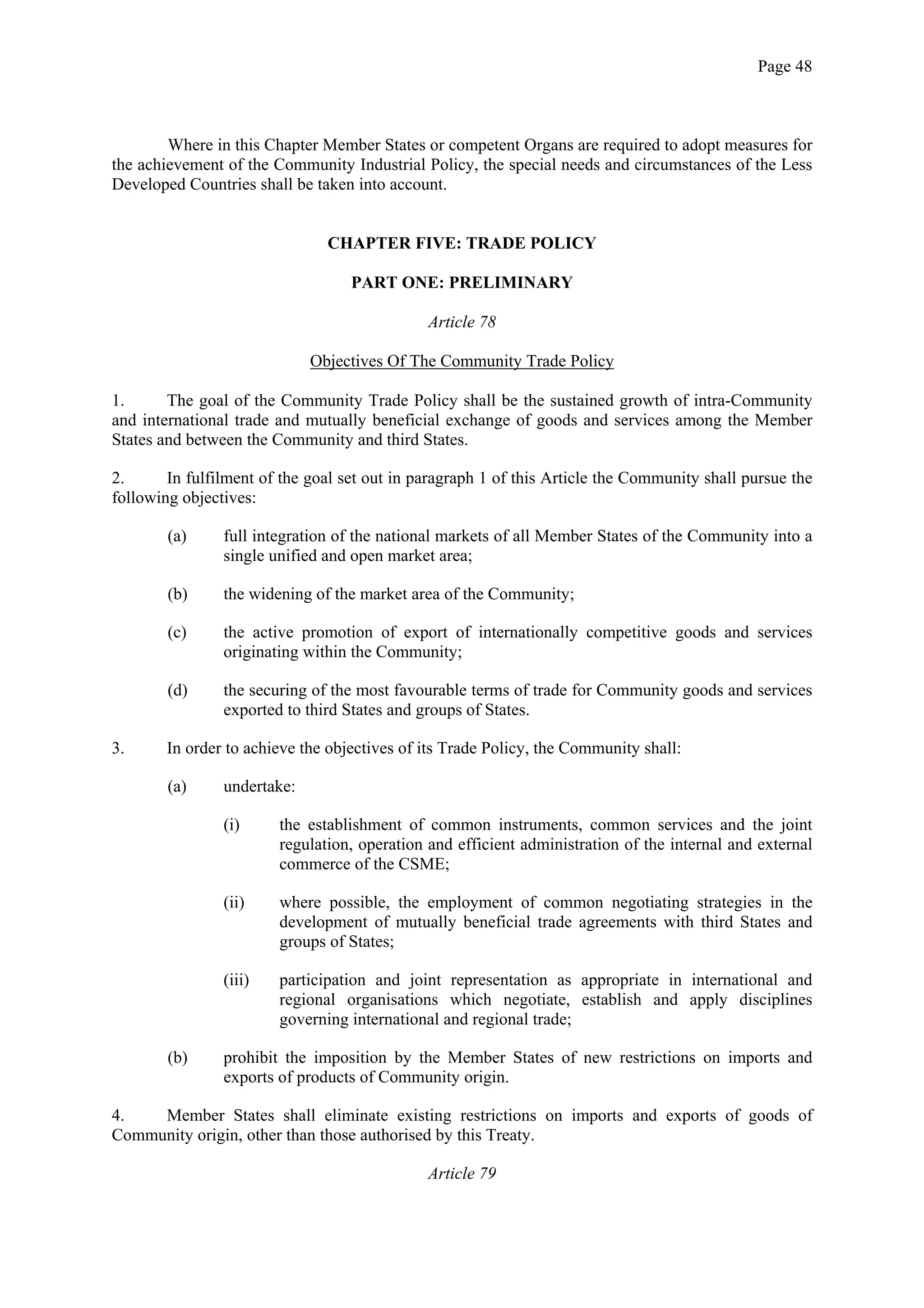 The Revised Treaty Of Chaguaramas - CARICOM Treaty 2001 | PDF
