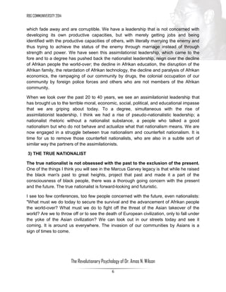 The Revolutionary Psychology of Dr. Amos N. Wilson_text only version | PDF
