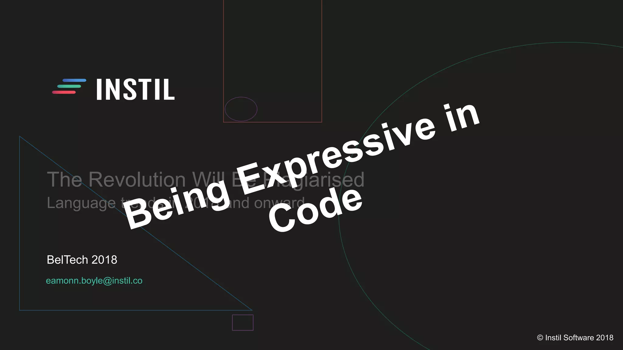 Being Expressive in Code | PPT