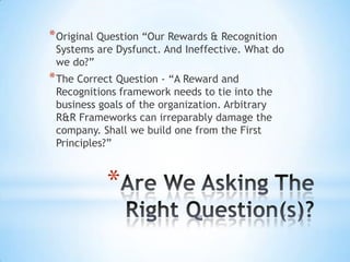 The Rewards & Recognition Framework - Aditya Yadav | PPTX