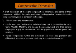 The reward system compensation and non compensation dimension | PPTX