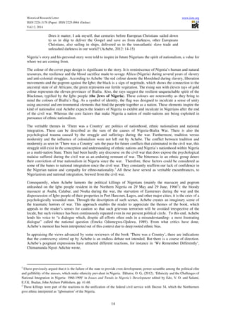 “There was a country” the reminiscence of nigeria biafra | PDF | Religion & Spirituality