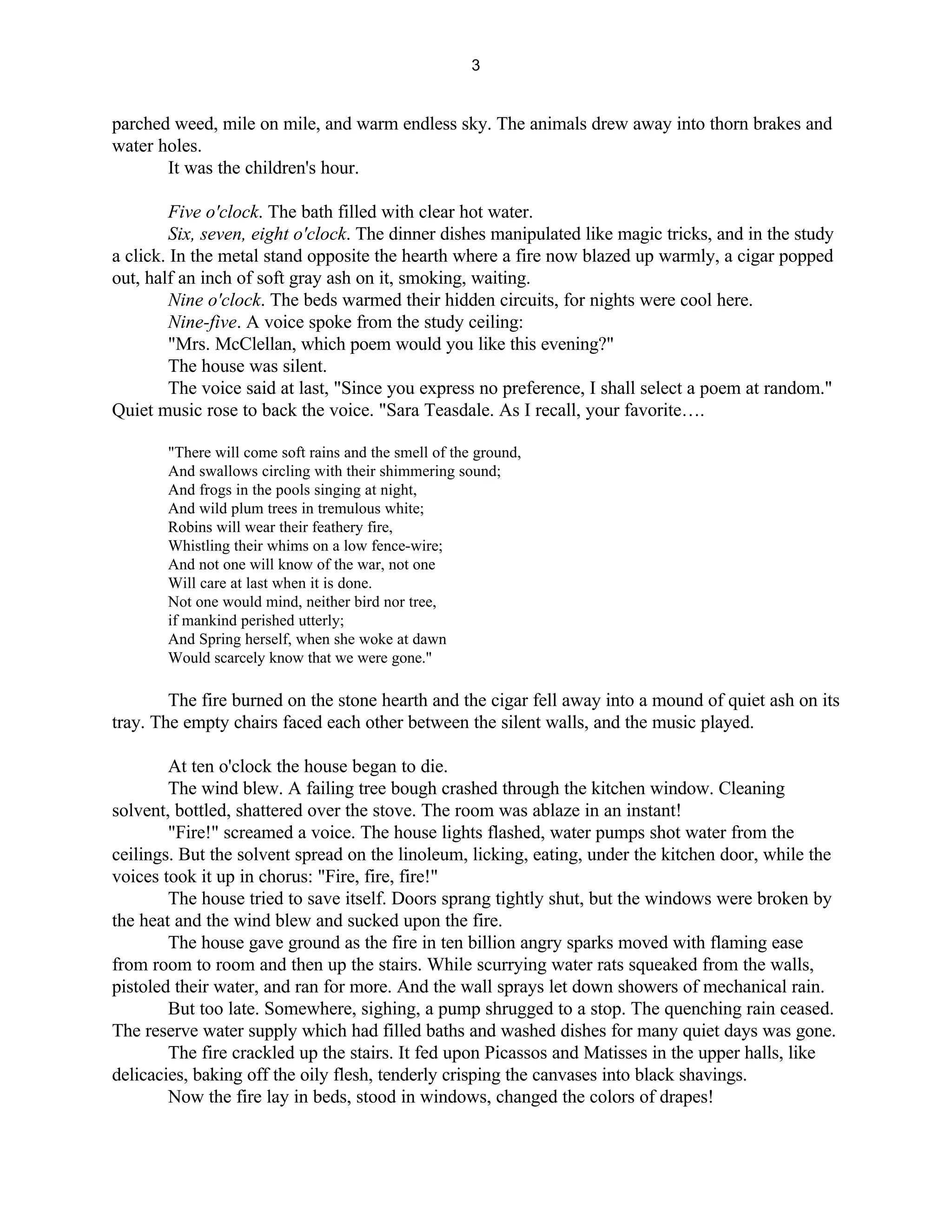 There Will Come Soft Rains by Ray Bradbury | PDF