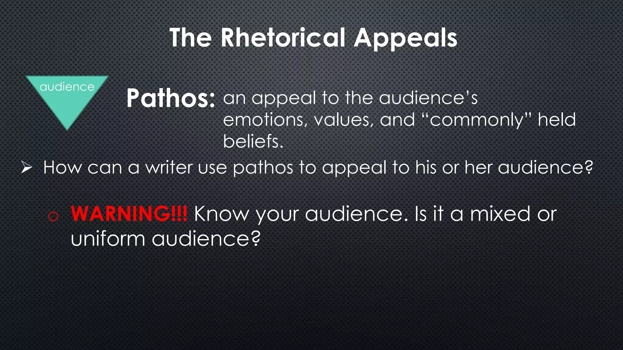 The Rhetorical Appeals | PPTX