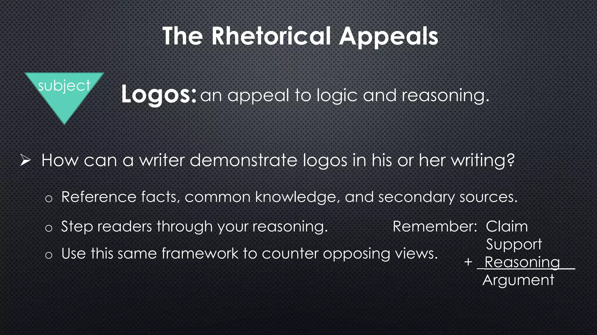 The Rhetorical Appeals | PPTX