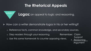 The Rhetorical Appeals | PPTX