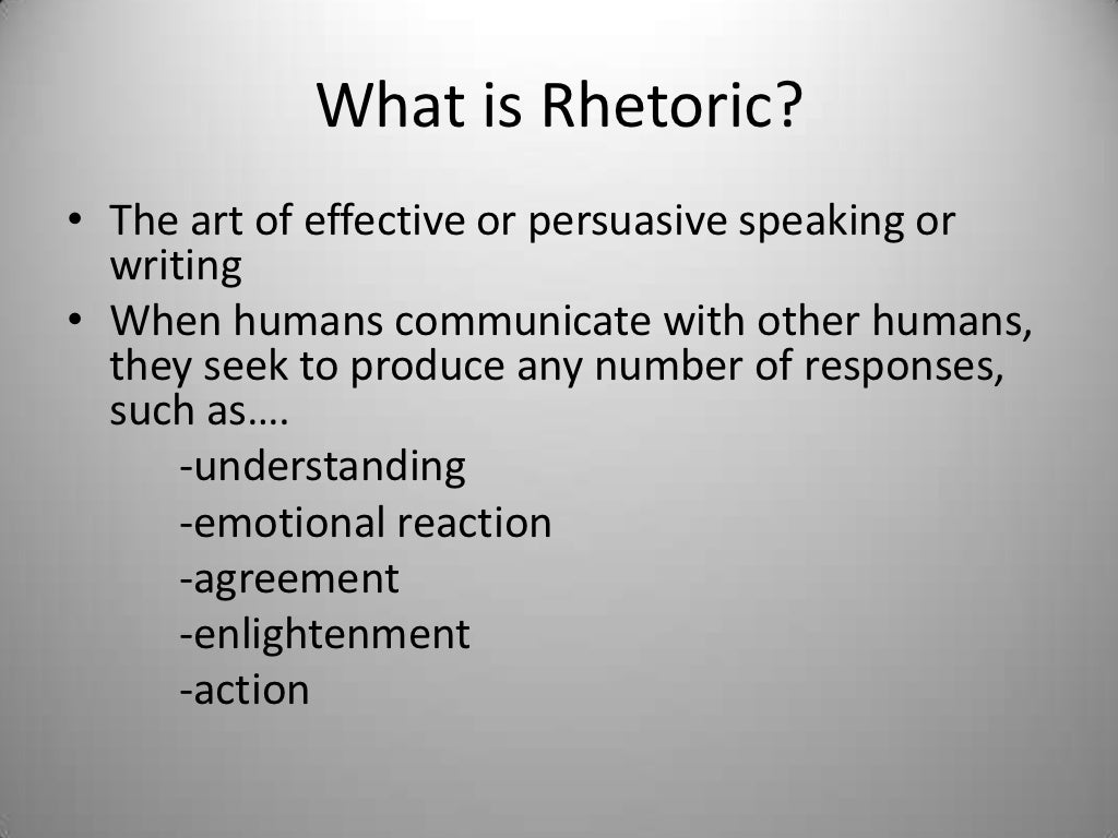 The Rhetorical Situation